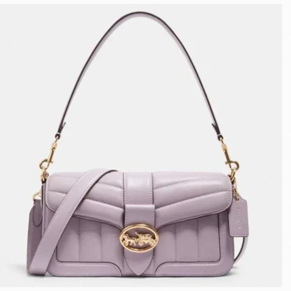 Coach Georgie Lilac Leather Crossbody And Wallet - Gem